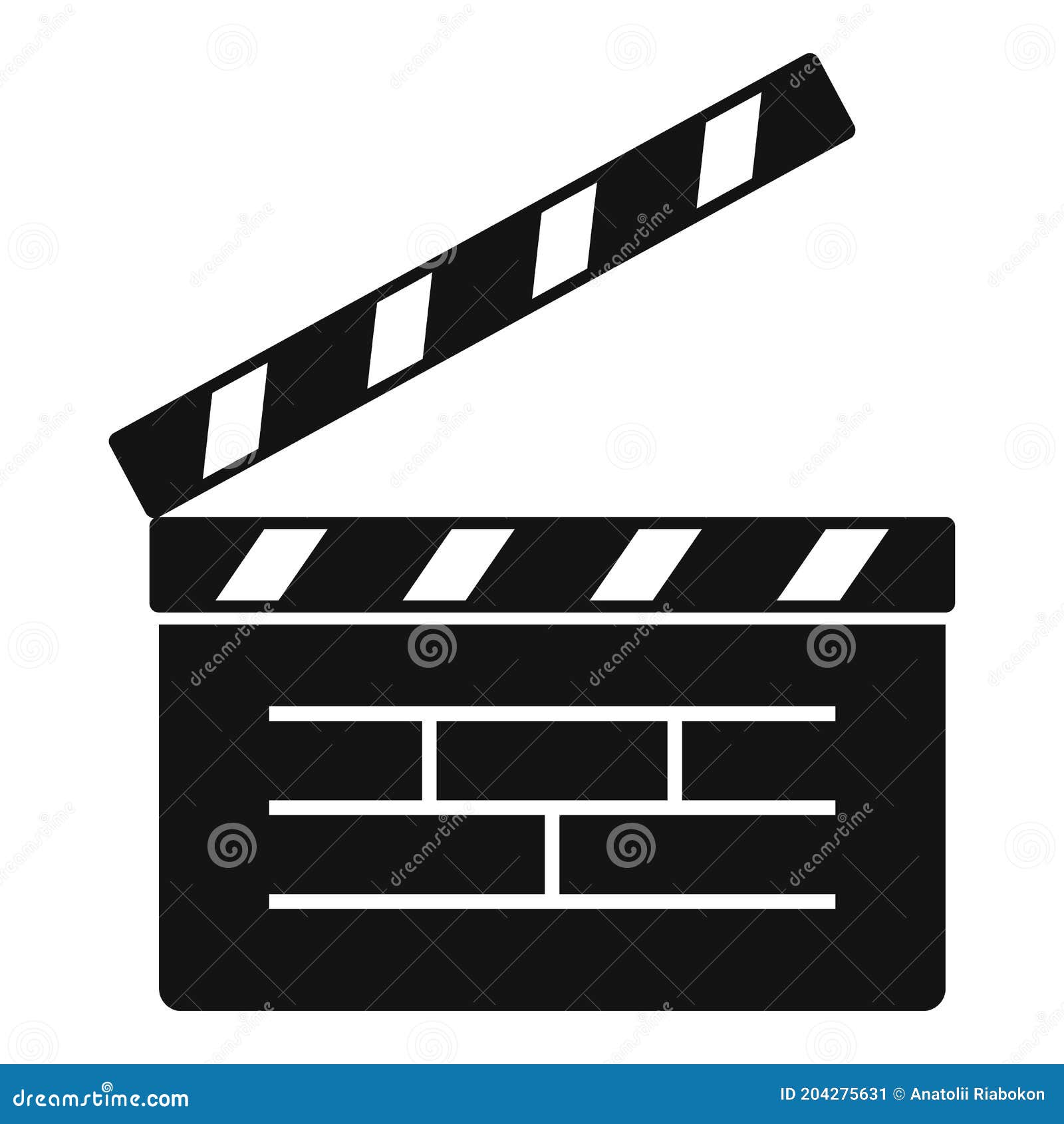 Video Clapper Icon, Simple Style Stock Vector - Illustration of ...