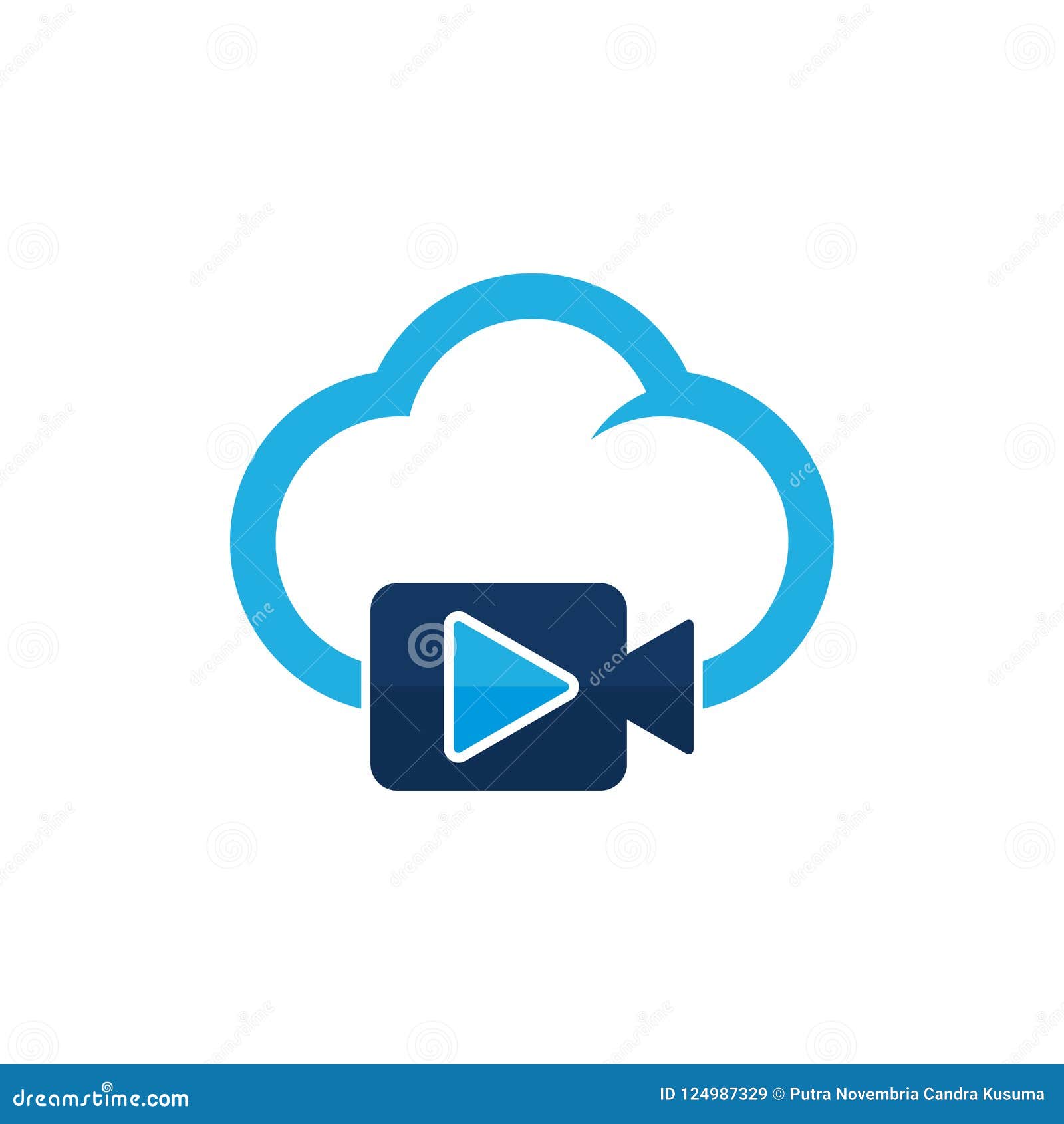 Video Cloud Logo Icon Design Stock Vector - Illustration of interface ...