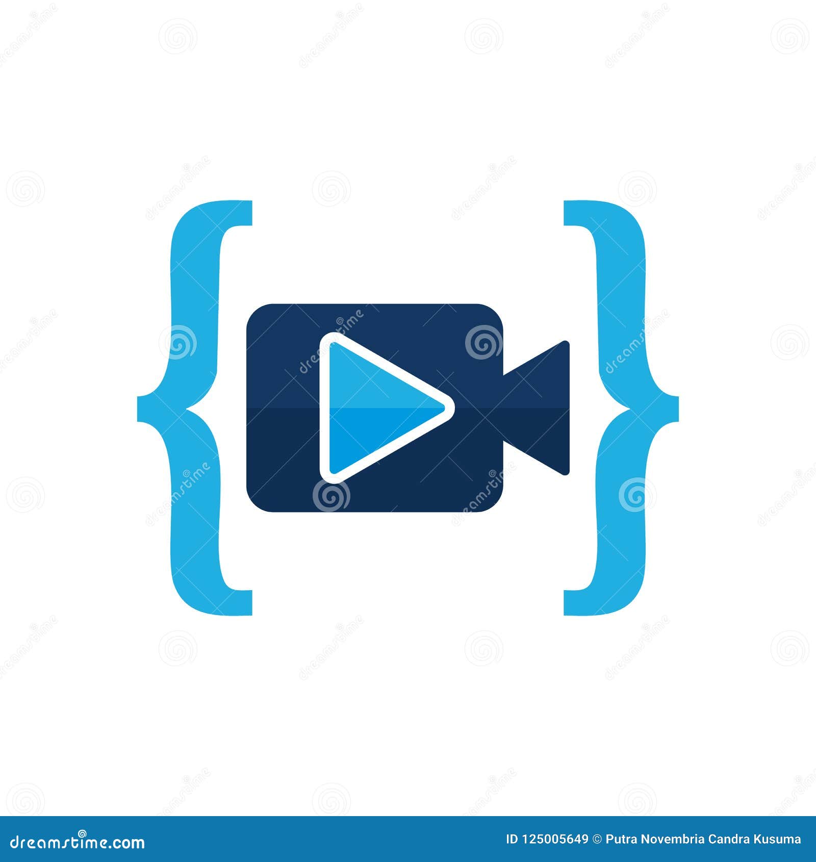 Video Code Logo Icon Design Stock Vector - Illustration of business ...