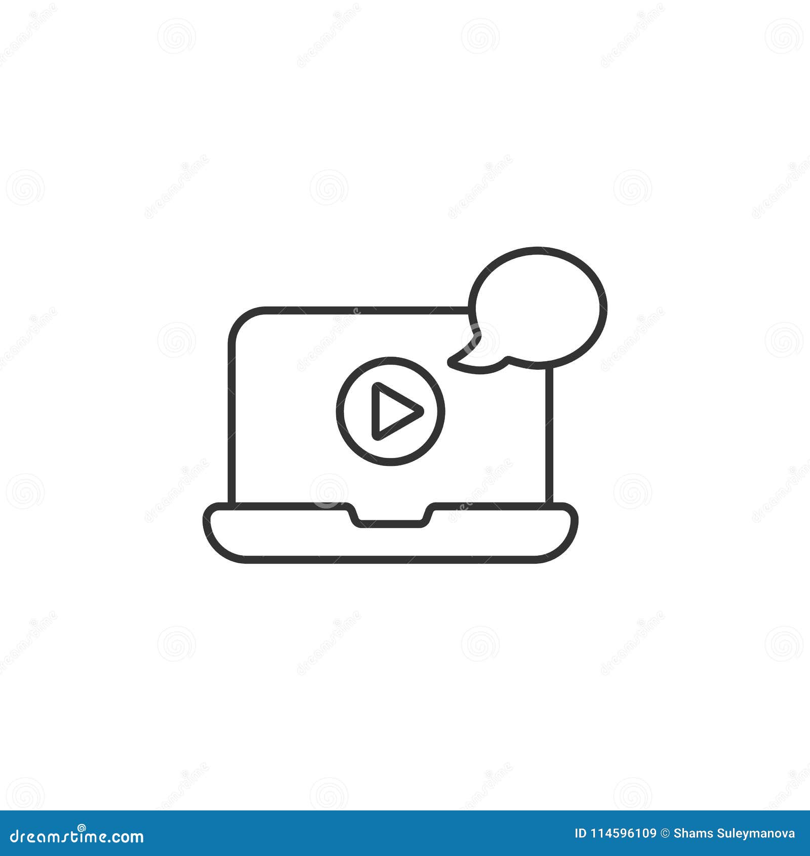 Video Comment Icon. Simple Element Illustration. Video Comment Symbol ...