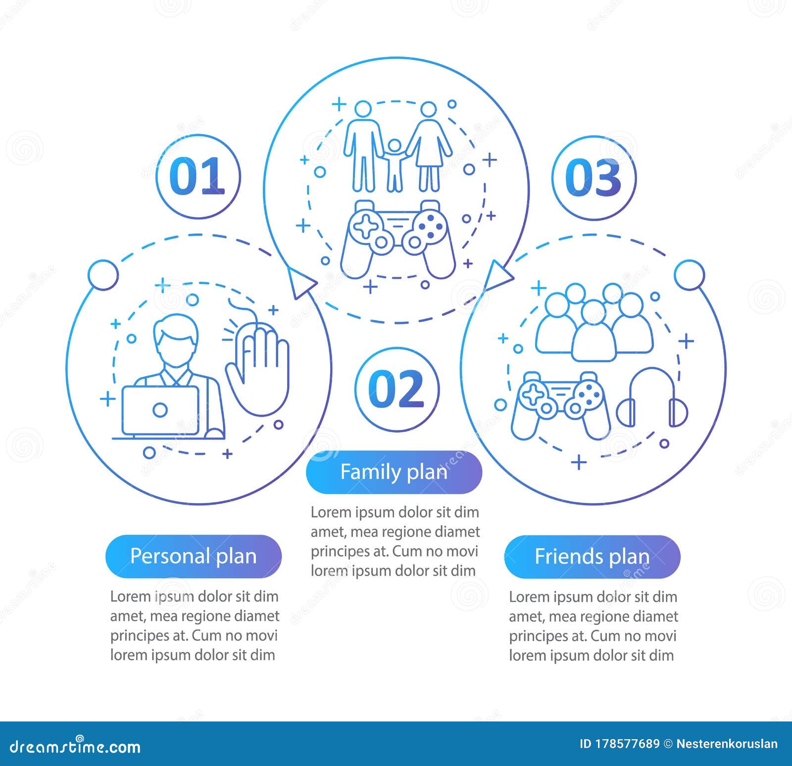 Video, Computer Game Subscription Vector Infographic Template Stock ...