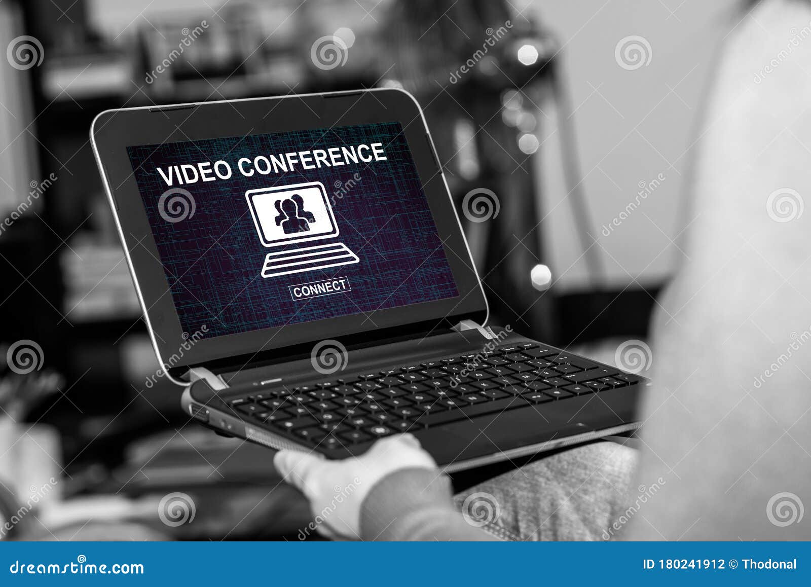 Video Conference Concept on a Tablet Stock Photo - Image of technology ...