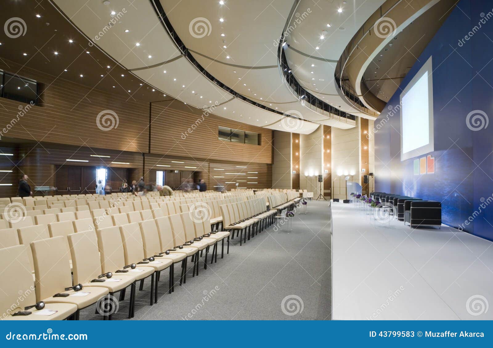 Video Conference Hall, Wide-angle Overview. Stock Image - Image of ...