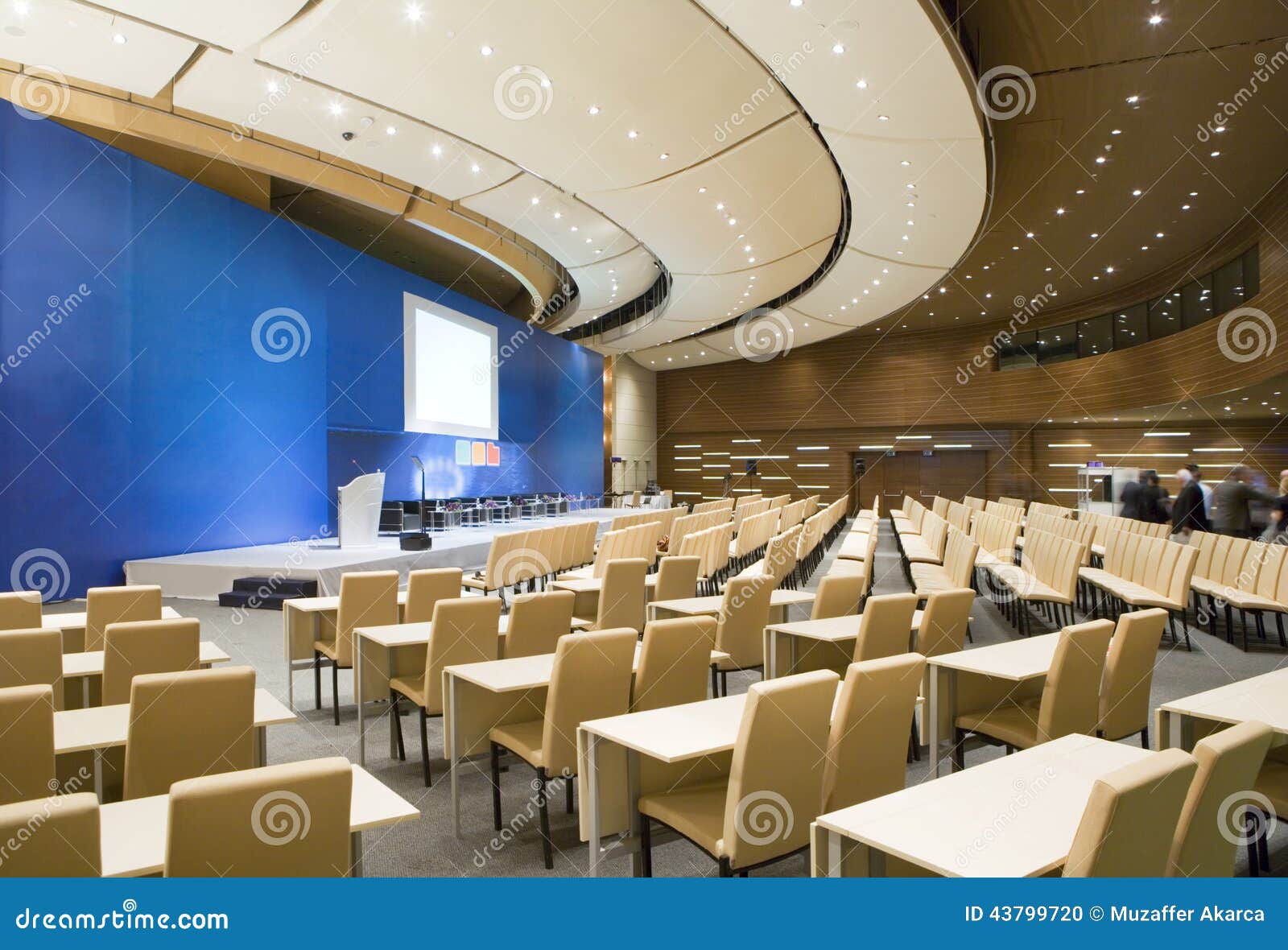 Video Conference Hall, Wide-angle Overview. Stock Photo - Image of ...
