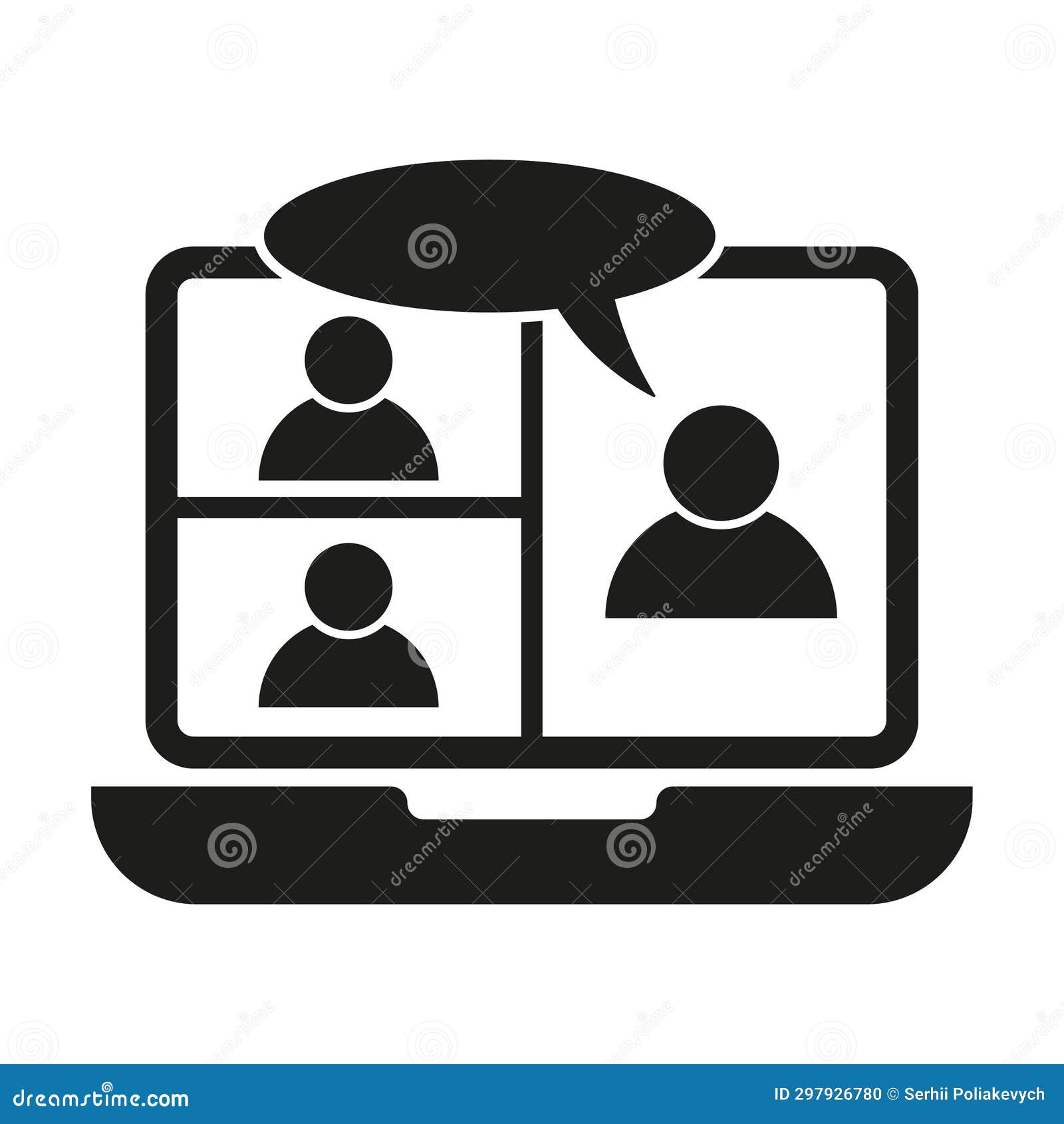 Video Conference Symbol. Vector Illustration. EPS 10 Stock Illustration ...