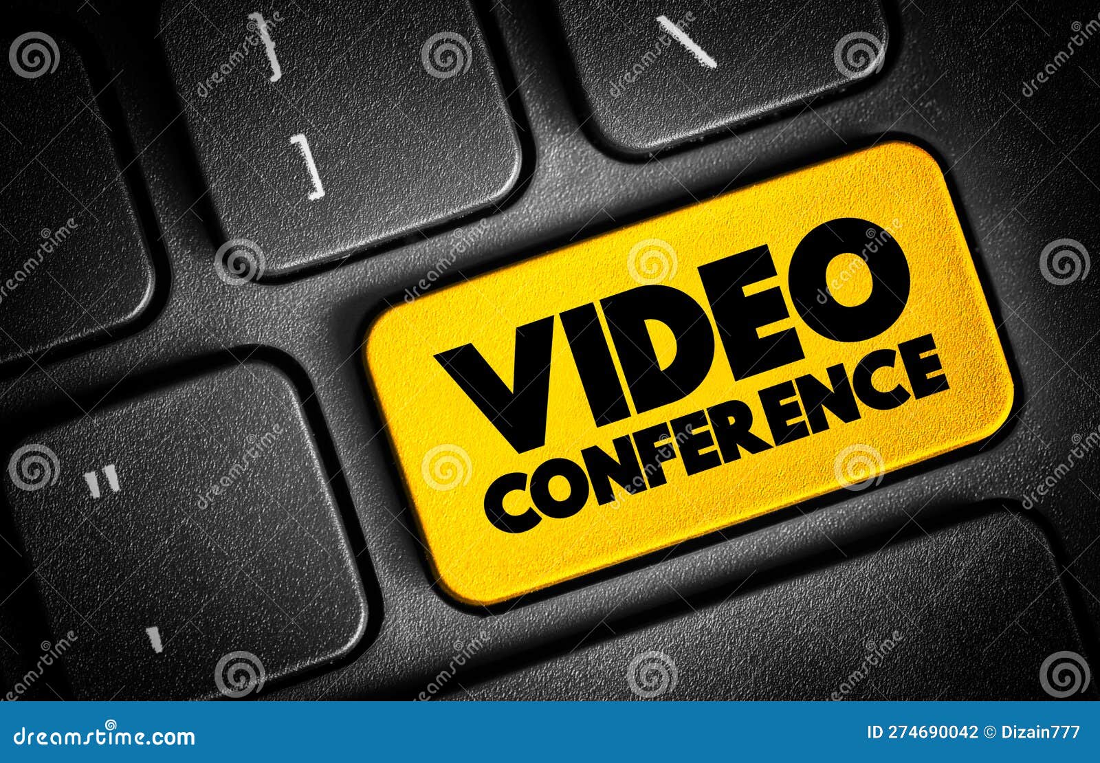 Video Conference Text Button on Keyboard, Concept Background 库存照片 - 图片 ...