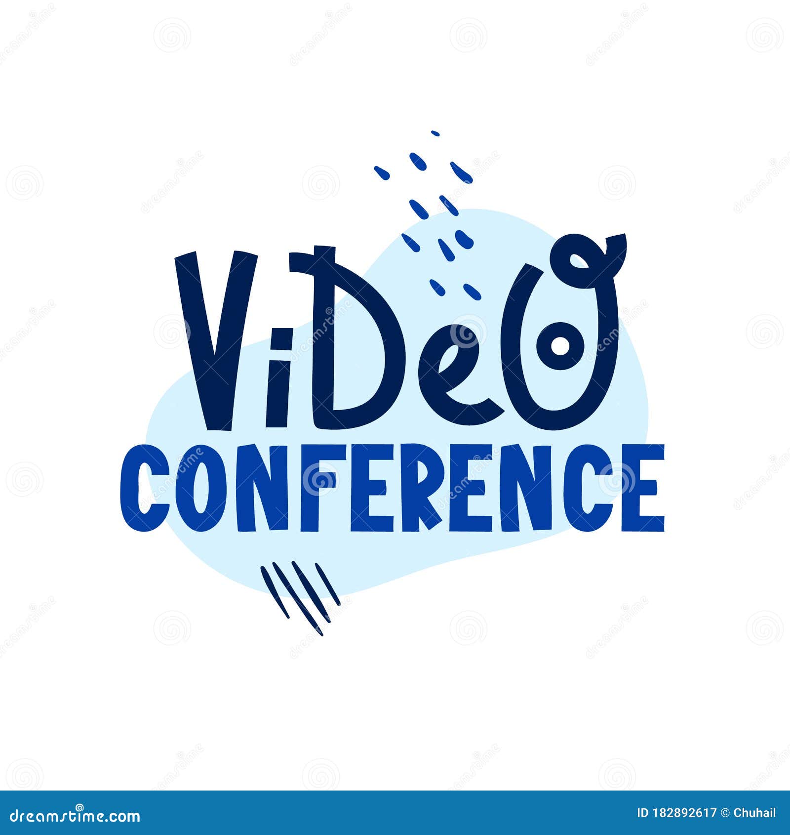 Video Conference Text for Internet Education Ads. Stock Vector ...