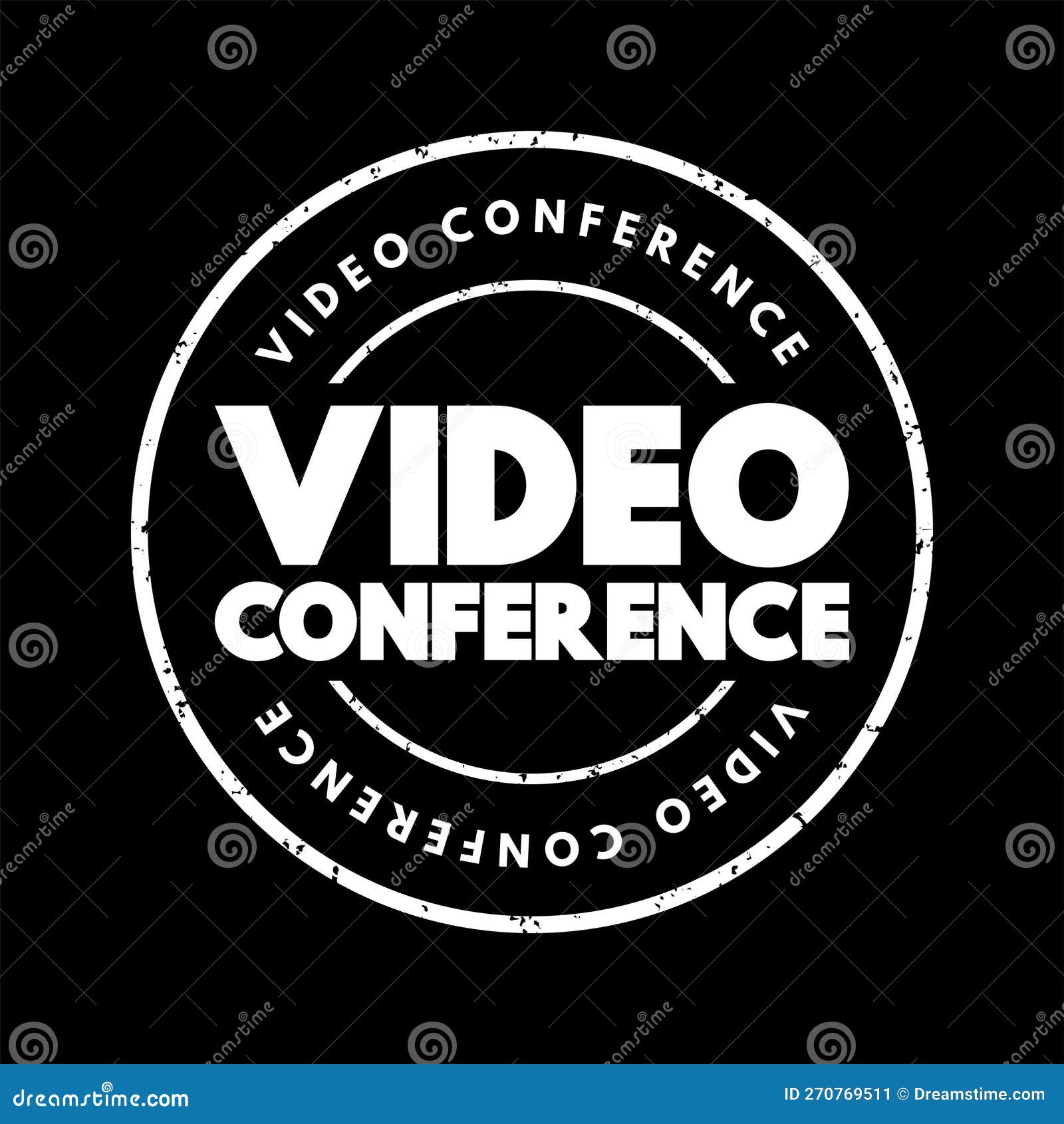 Video Conference Text Stamp, Concept Background Stock Image - Image of ...