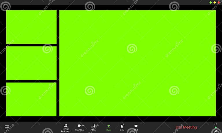 Video Conference User Interface. Video Call Window Overlay Stock Vector ...