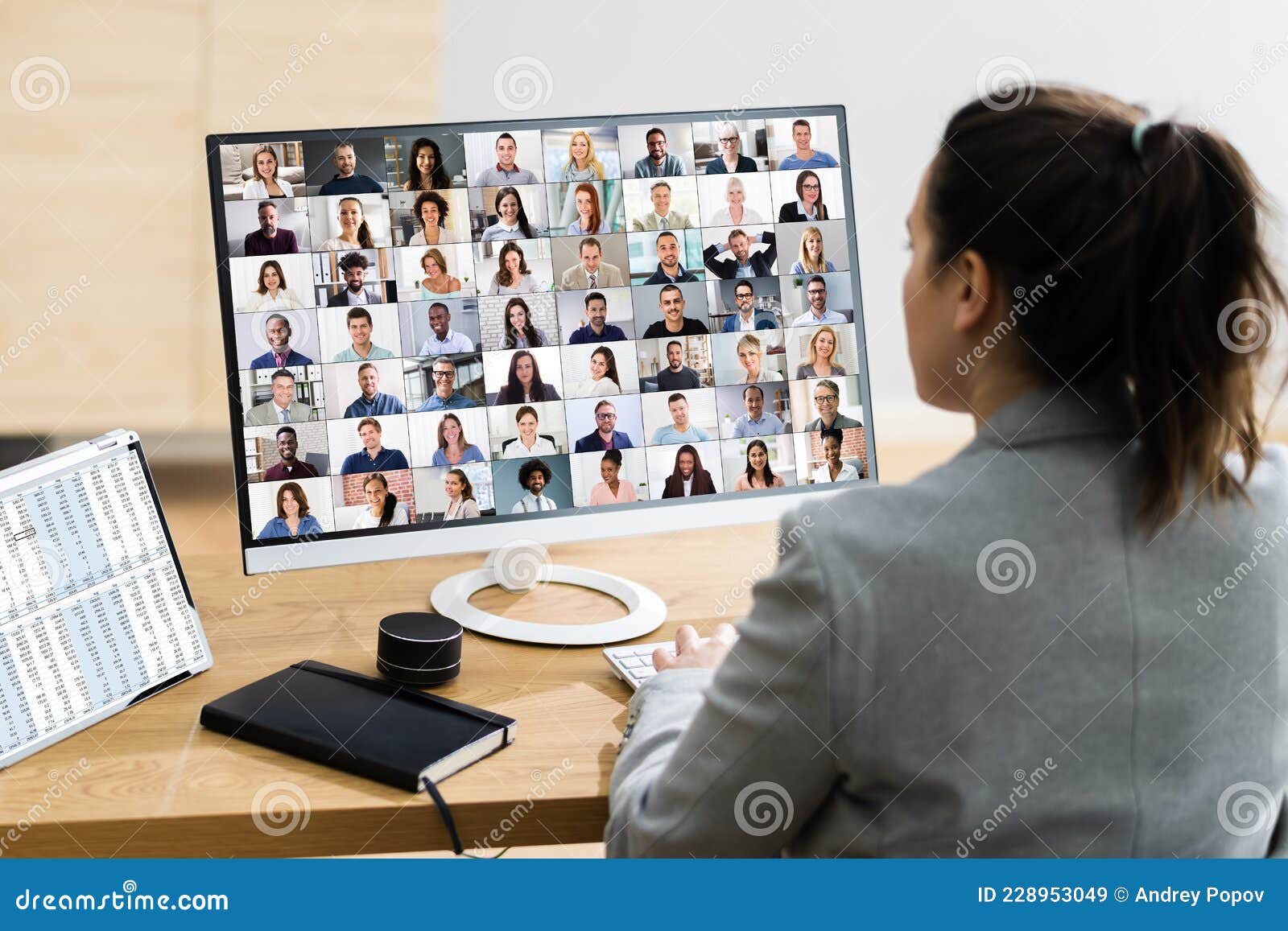Video Conference Webinar Online Call Meeting Stock Image - Image of ...