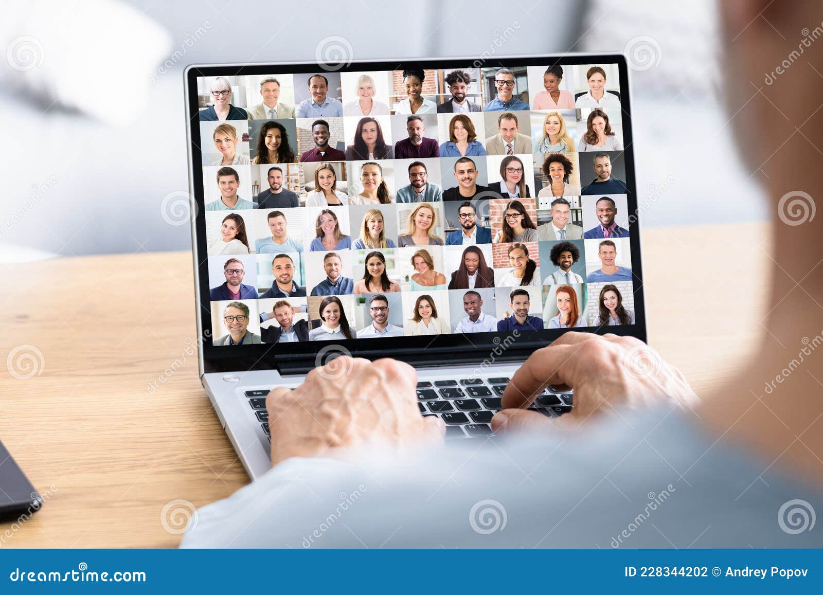 Video Conference Webinar Online Call Meeting Stock Photo - Image of ...