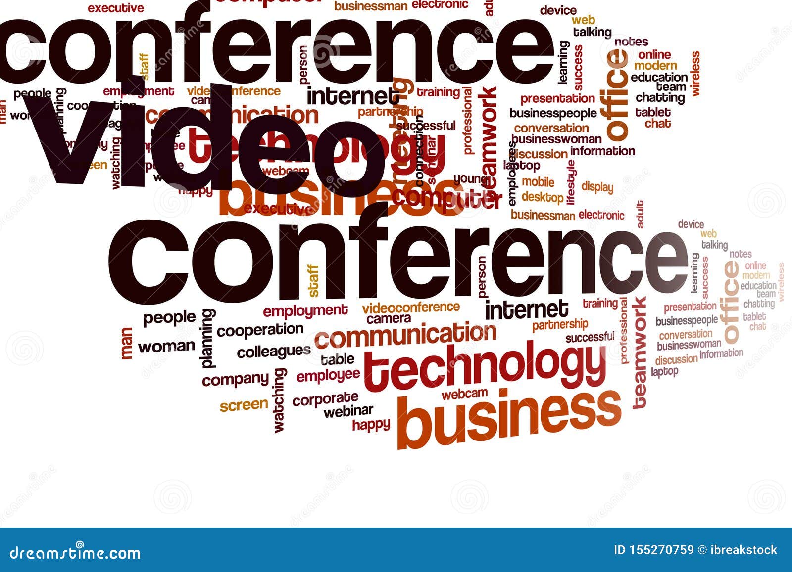 Video Conference Word Cloud Stock Image - Image of communication, video ...