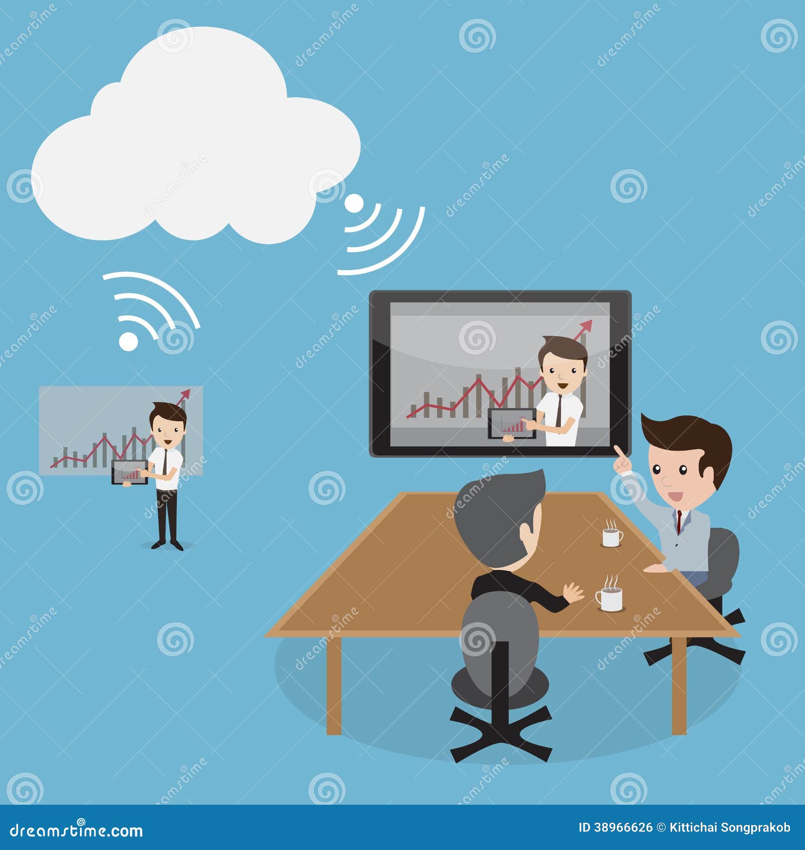 Video Conferencing Concept Illustration Vector Royalty-Free Stock Image ...