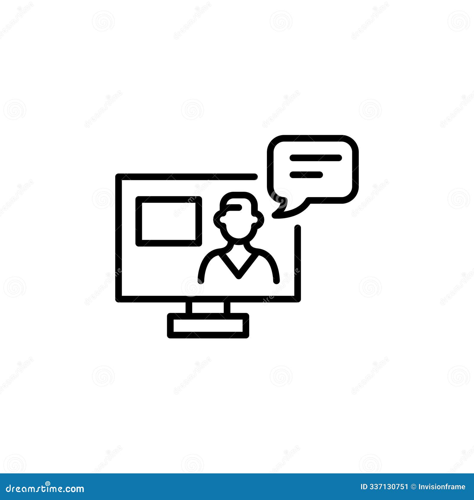 Video conferencing icon stock illustration. Illustration of online ...