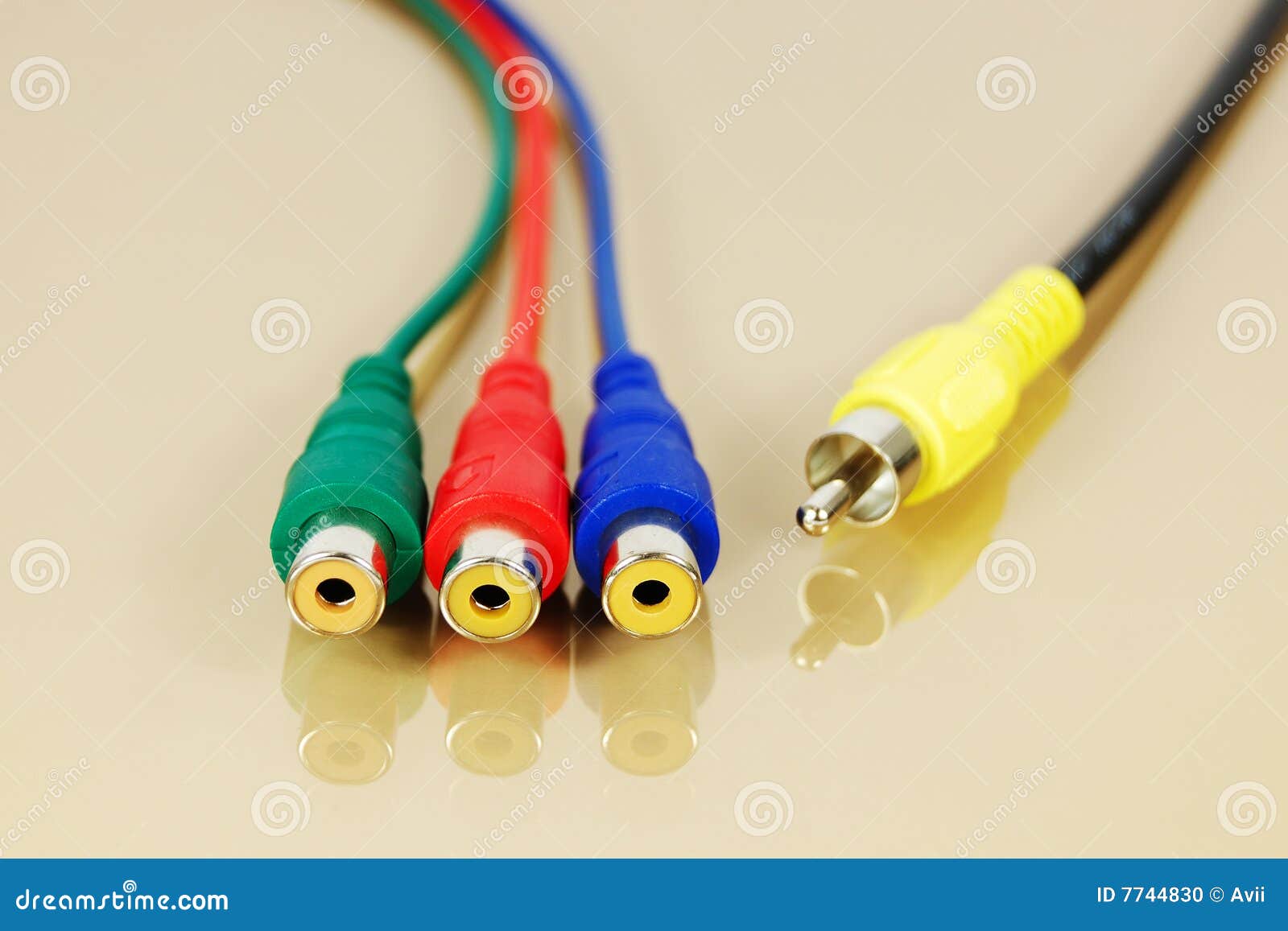 Video connectors closeup stock photo. Image of colorful - 7744830