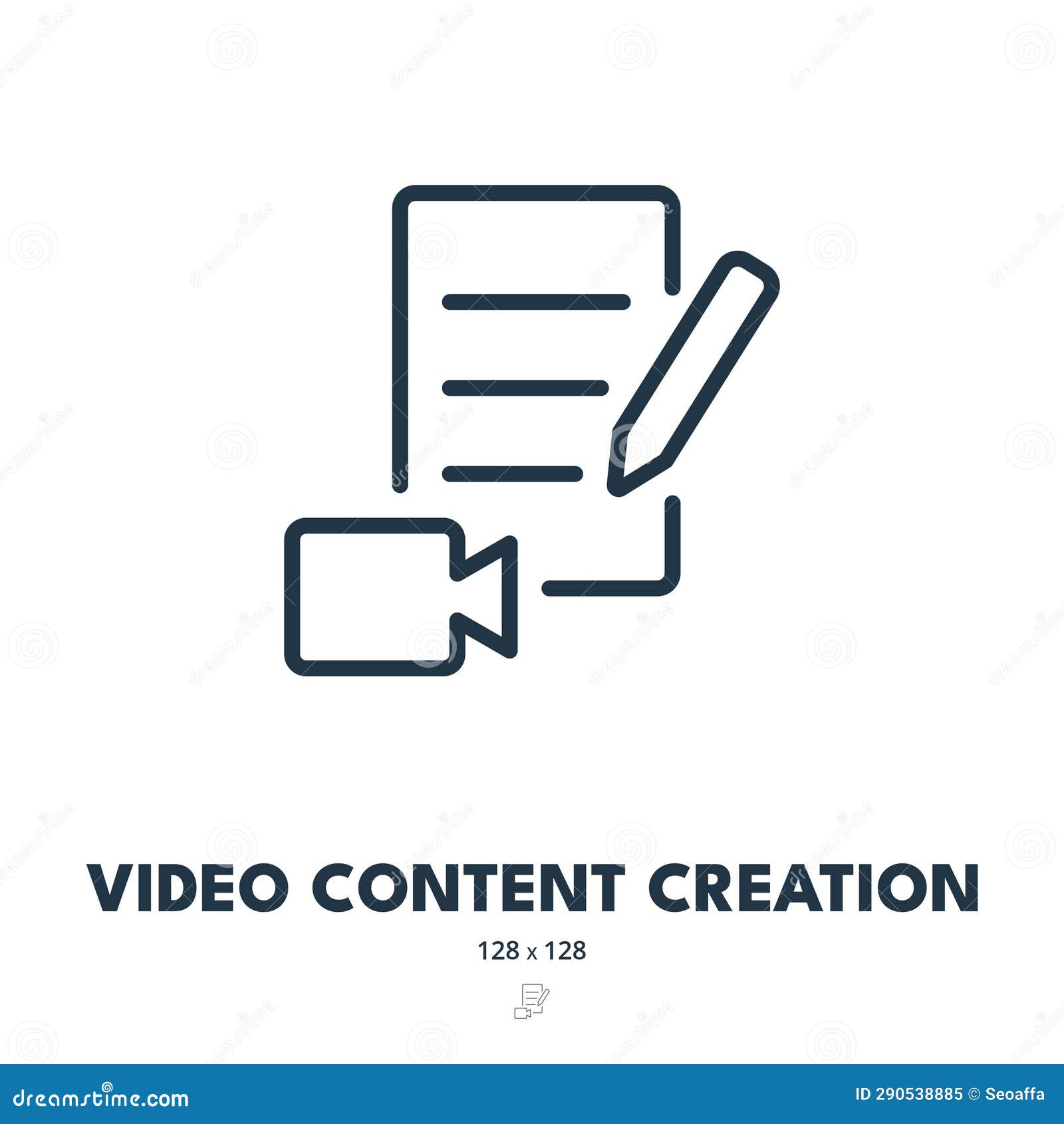 Video Content Creation Icon. Videography, Filmmaking, Cinematography ...