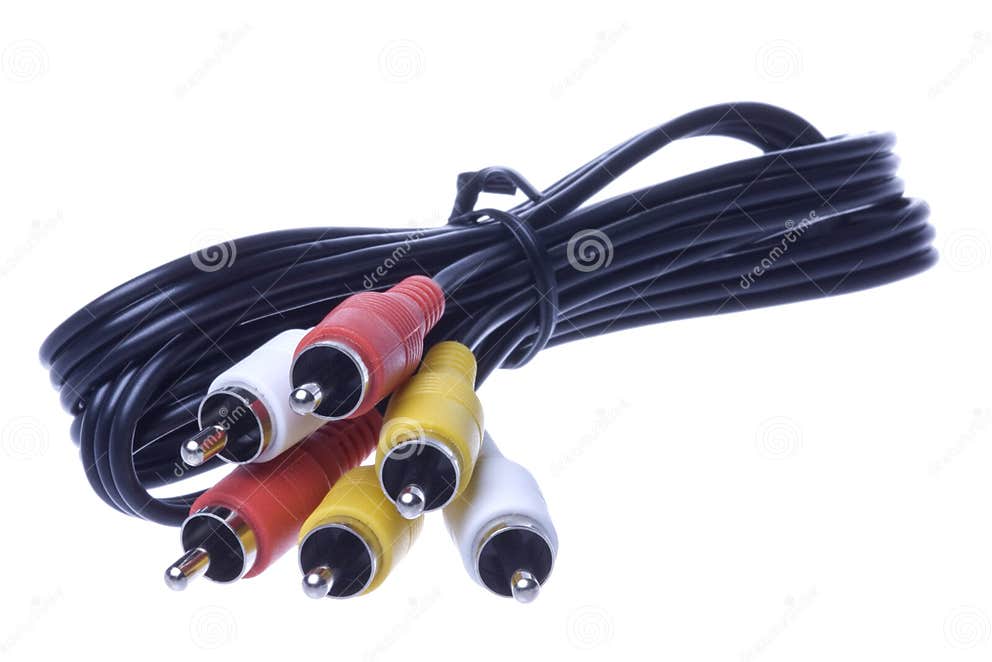 Video Cords Isolated stock image. Image of interconnect - 13087787