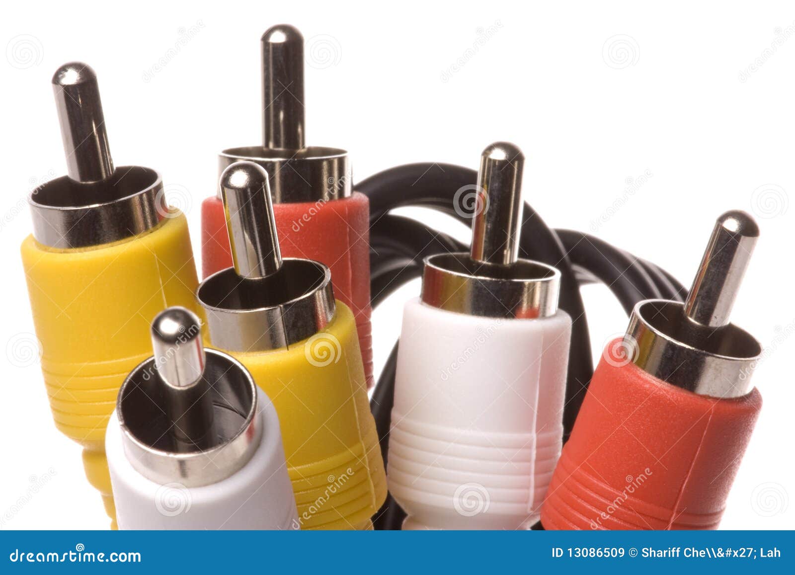 Video Cords Macro Isolated stock image. Image of close - 13086509