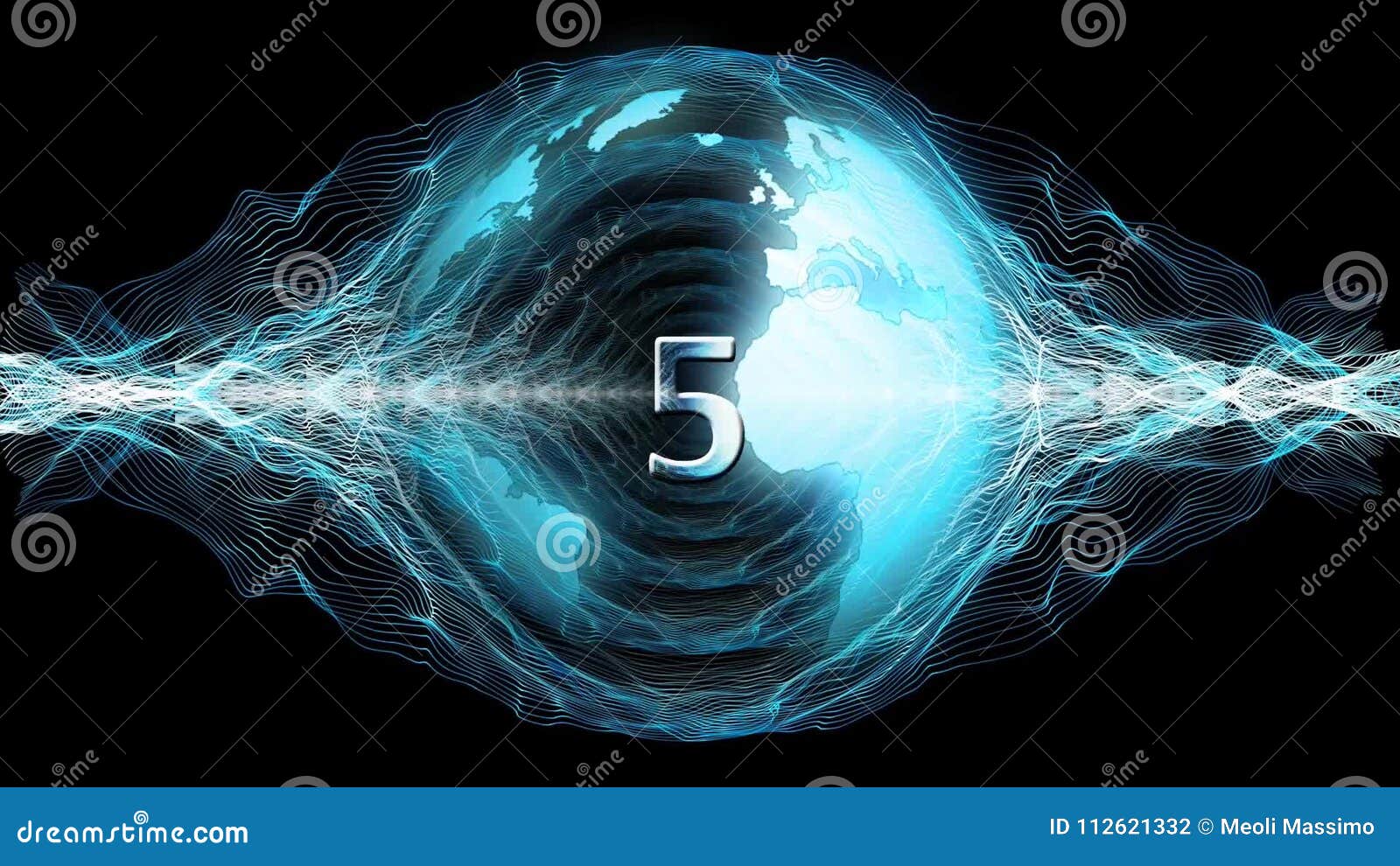 Countdown To Zero on an Abstract Blue World Concept Motion Background ...