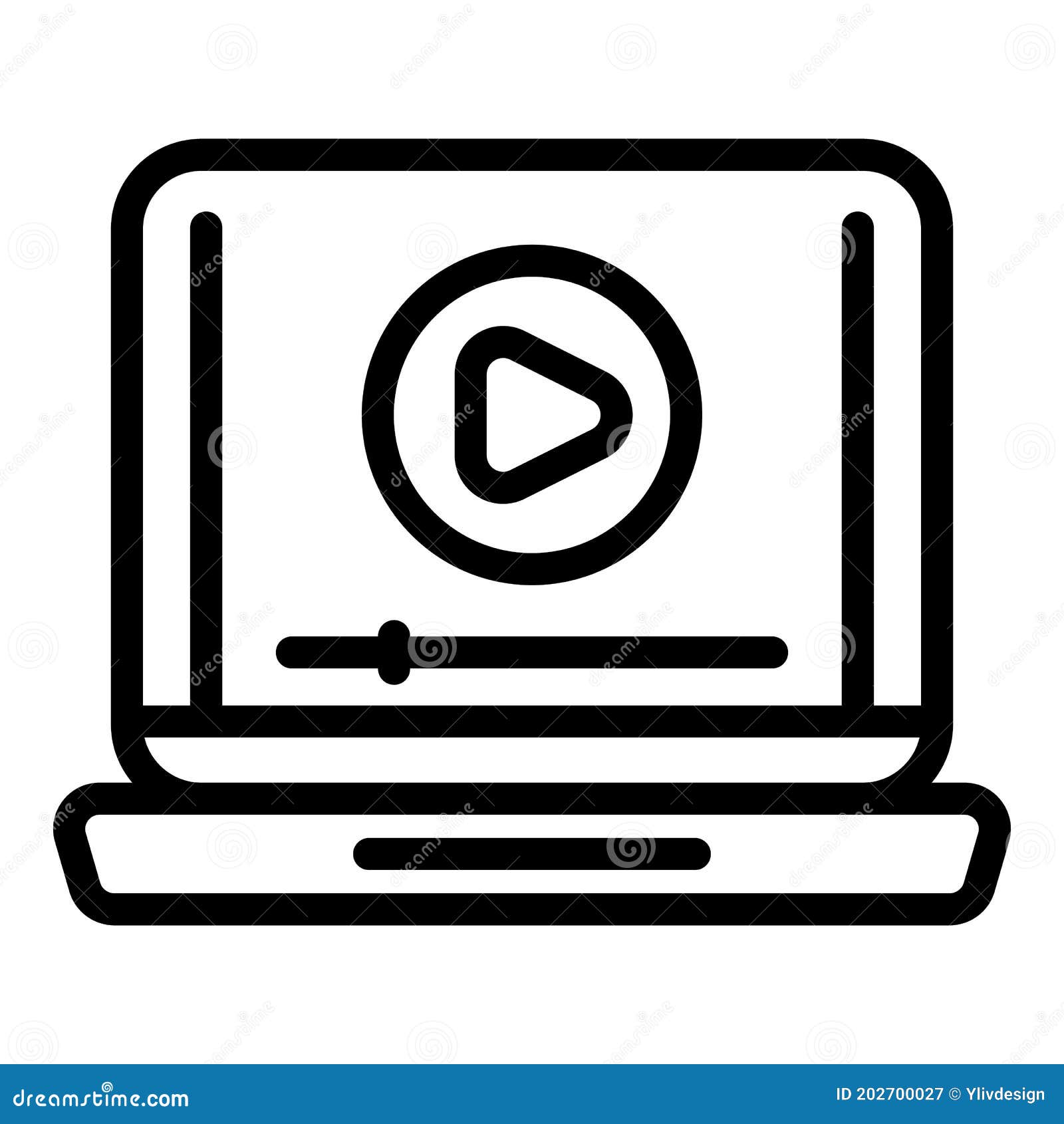 Video Course Icon, Outline Style Stock Vector - Illustration of ...