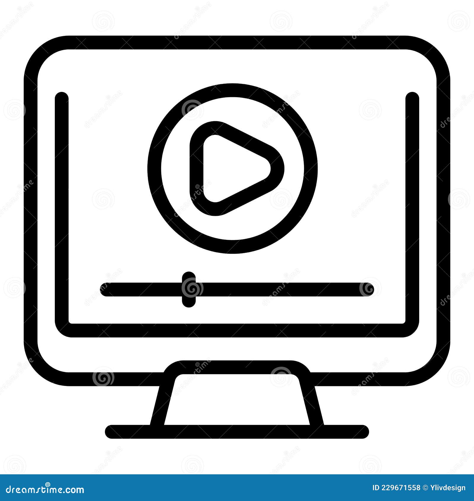 Video Course Icon Outline Vector. Training Webinar Stock Illustration ...