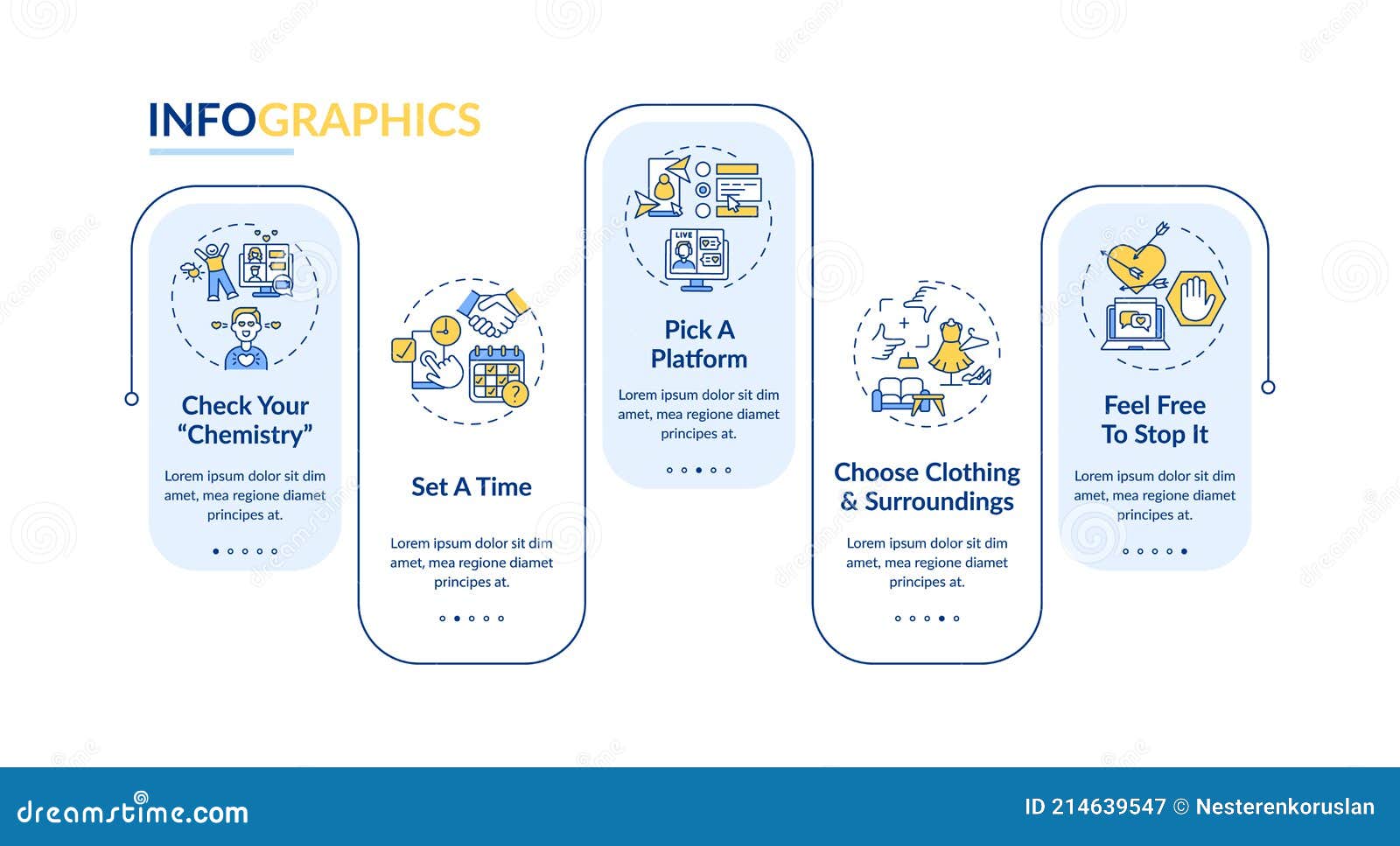 Video Dating Tips Vector Infographic Template. Stock Vector ...
