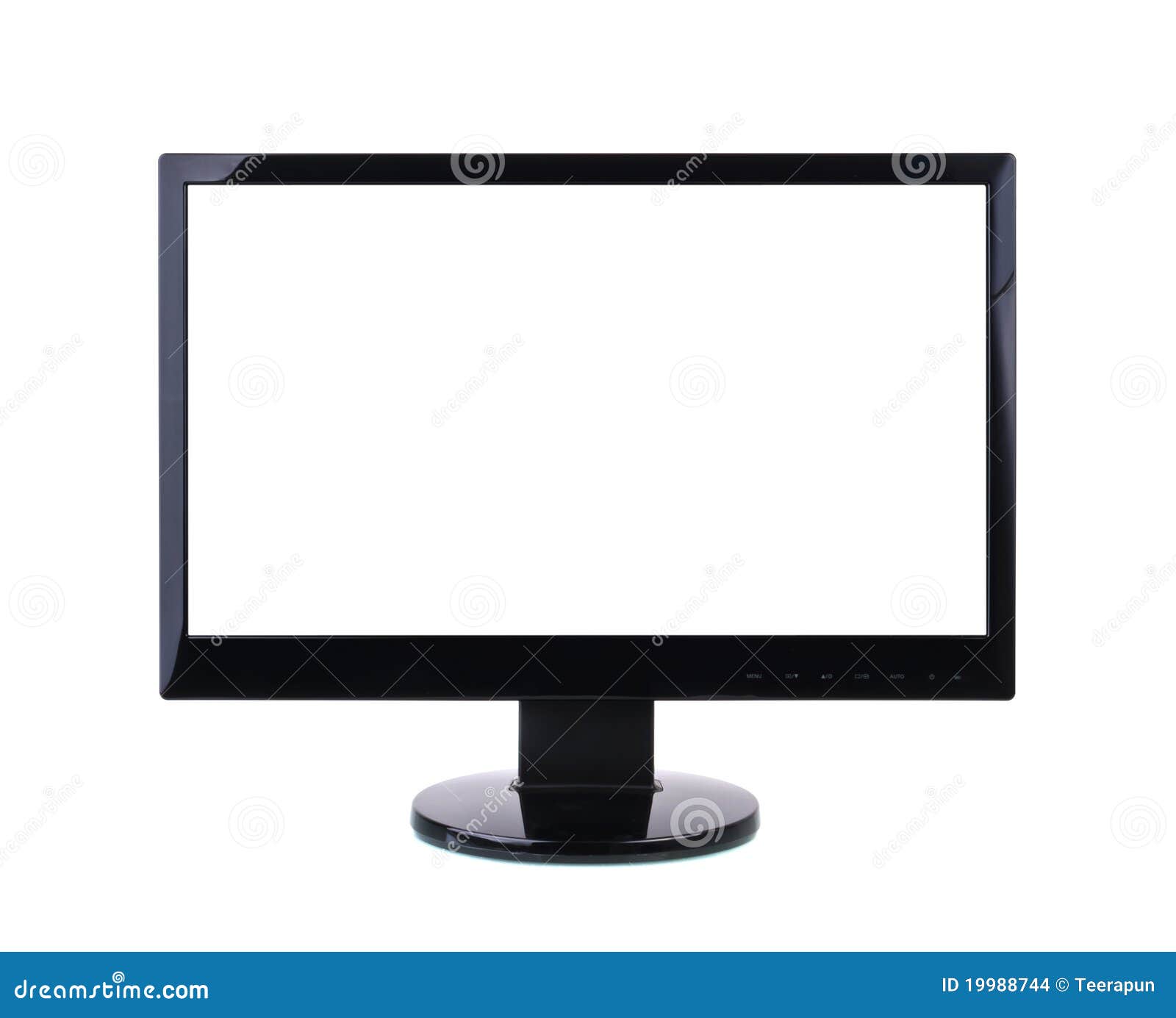 Monitor Del Computer Con Lo Schermo Bianco In Bianco. Immagine Immagine ...