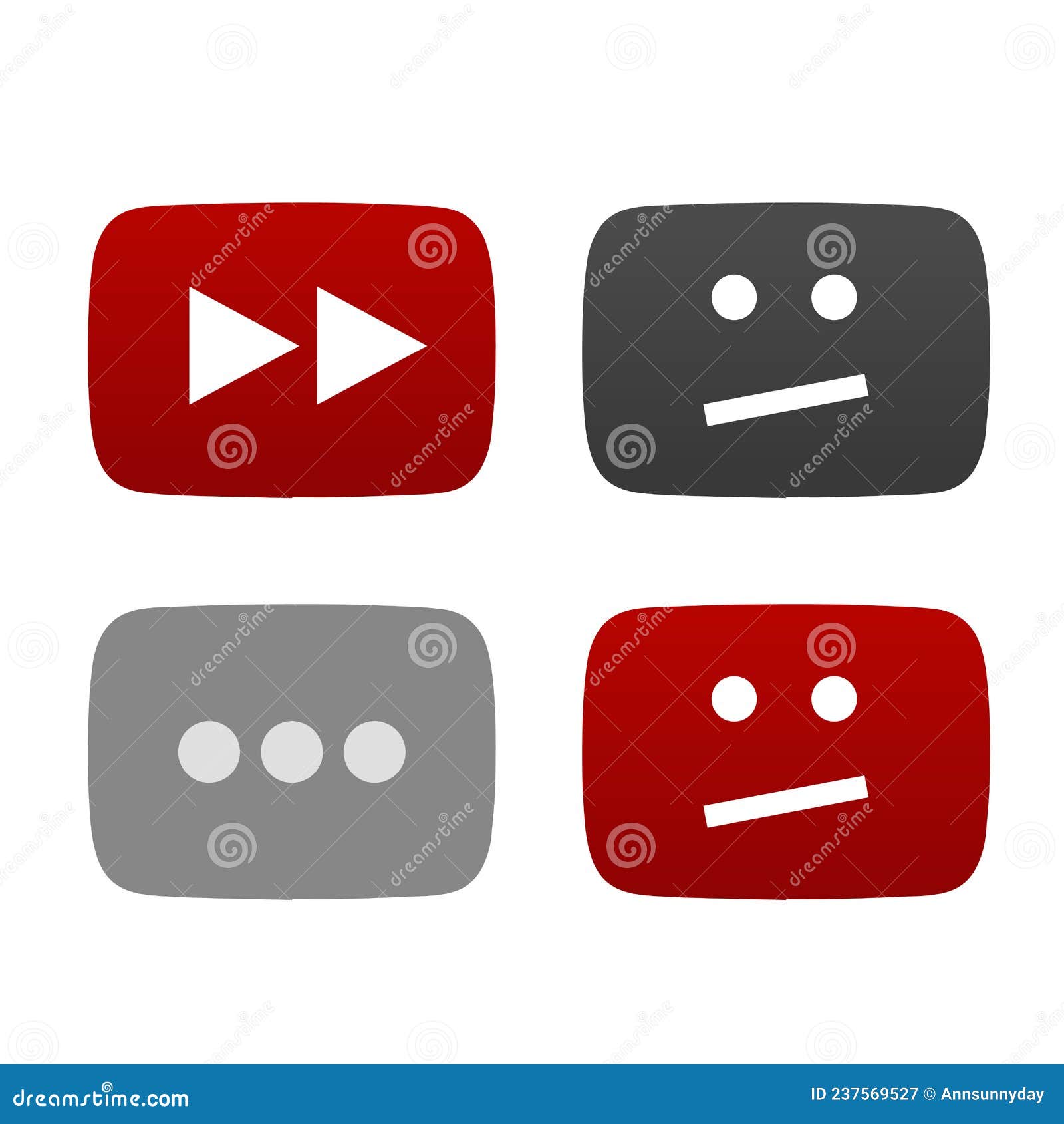 Video Deleted Icon, Unavailable or Deleted Video Sign, Vector Stock ...