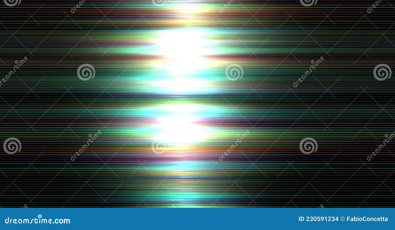 Abstract Pulsing Light Background with Horizontal Colorful Lines that ...