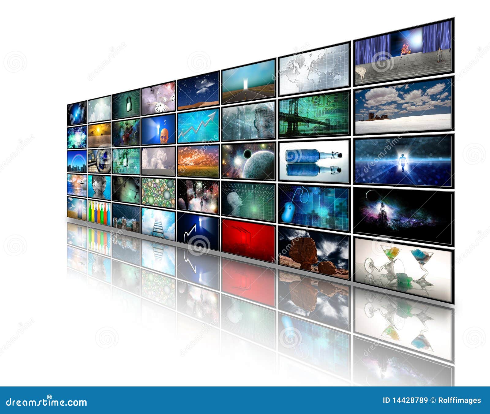 Video displays stock illustration. Illustration of cinema - 14428789