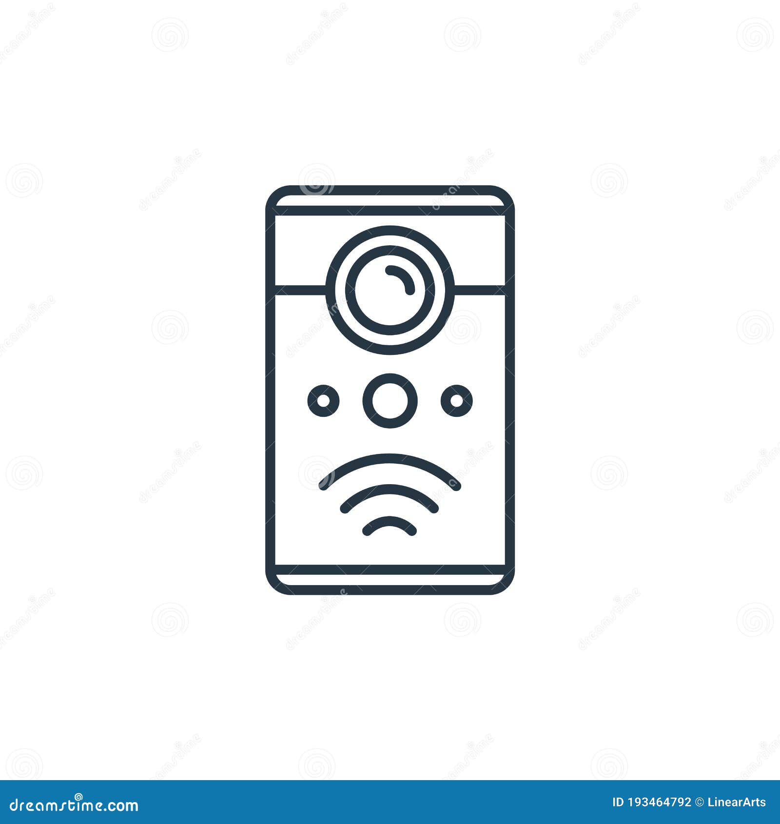 Video Doorbell Icon Vector from Smart Home Devices Concept. Thin Line ...