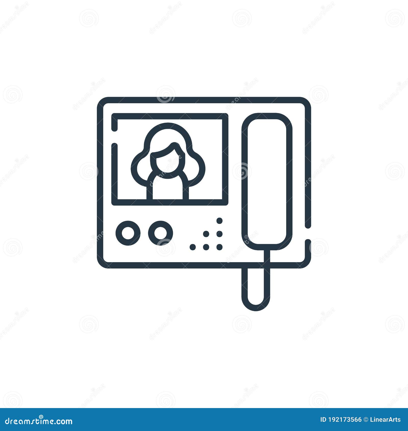 Video Doorbell Icon Vector from Smarthome Concept. Thin Line ...