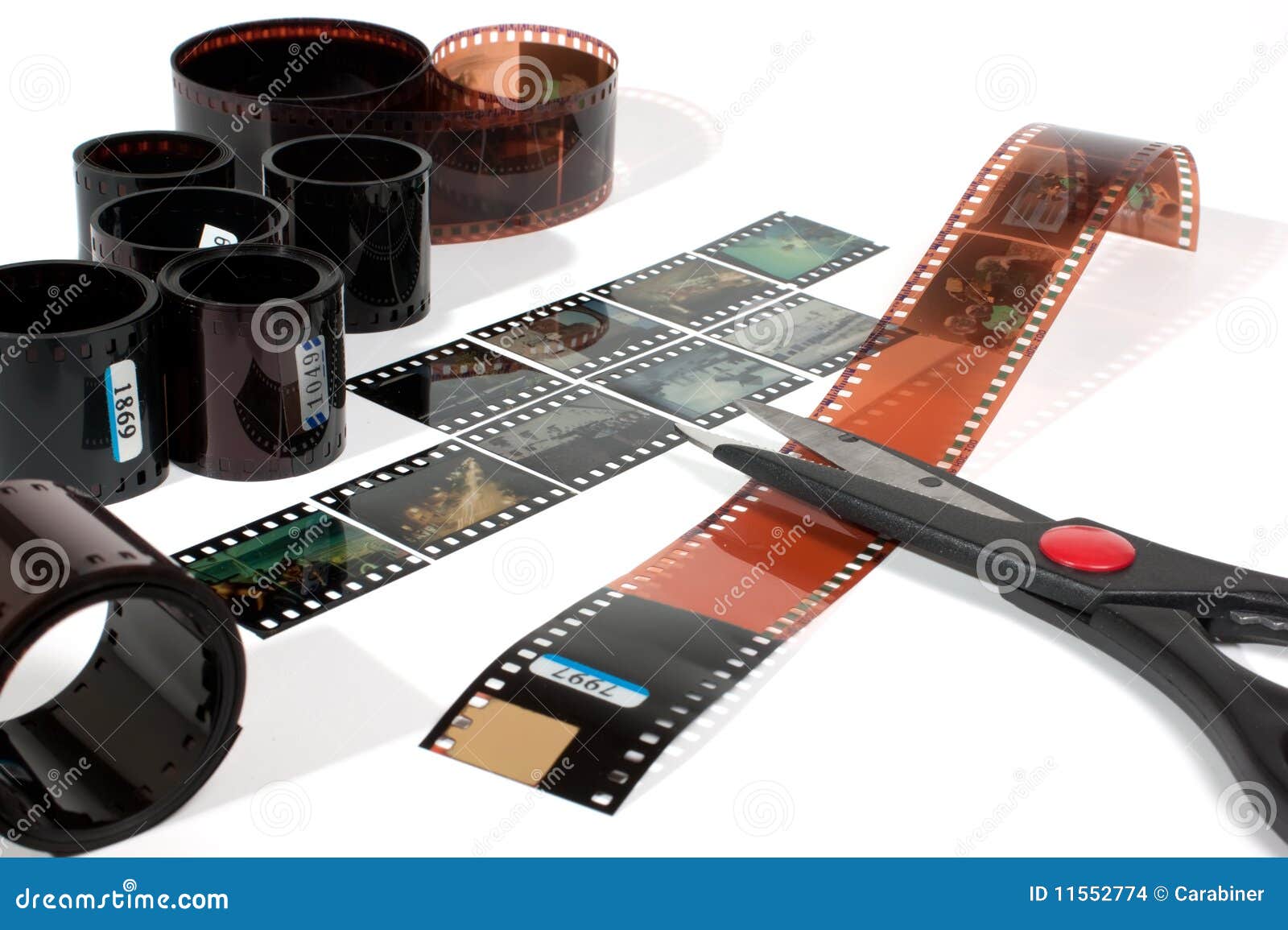 Video editing stock photo. Image of scissors, rings, video - 11552774