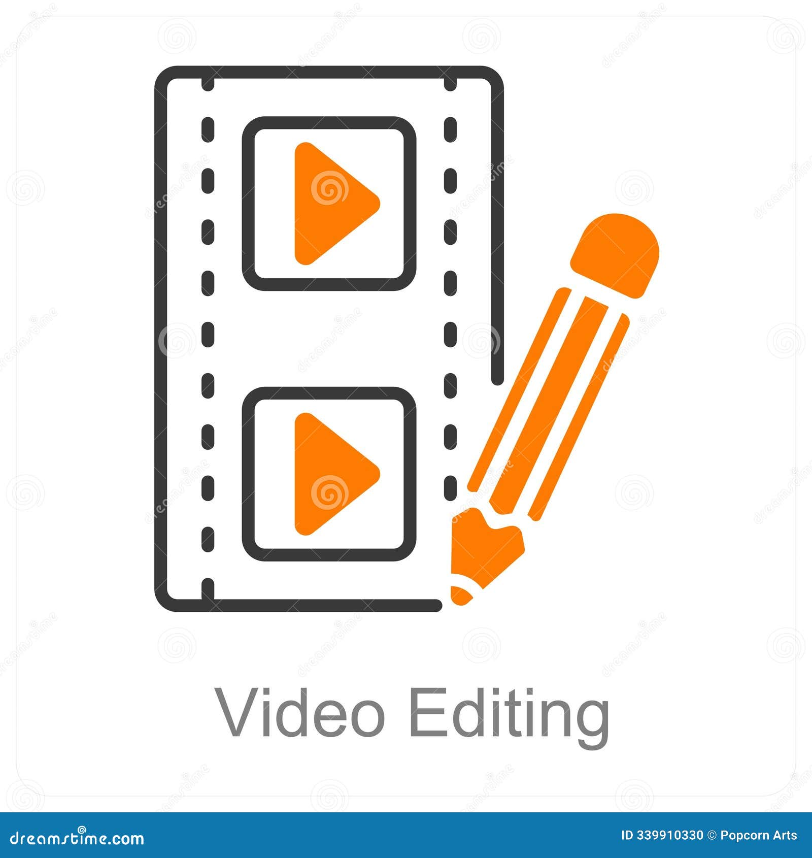 Video Editing stock illustration. Illustration of editing - 339910330
