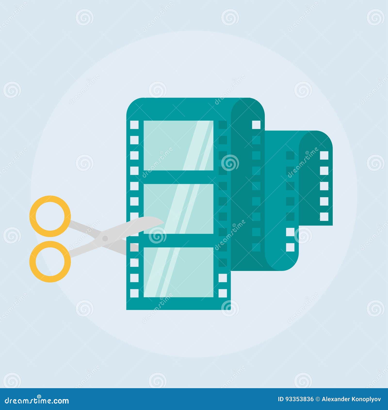 Video Editing Doodle Concept, Animation Montage Vector Illustration ...