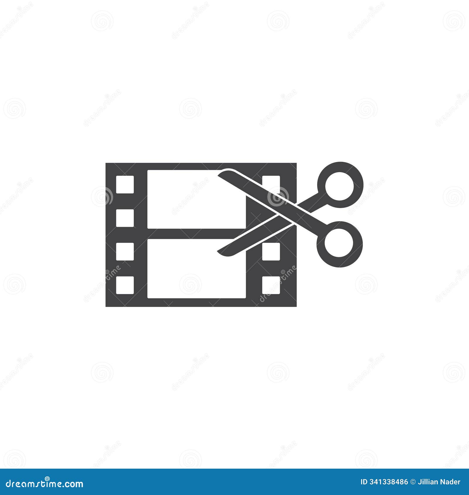 Video Editing Icon Flat Simple Outline Set Stock Illustration ...