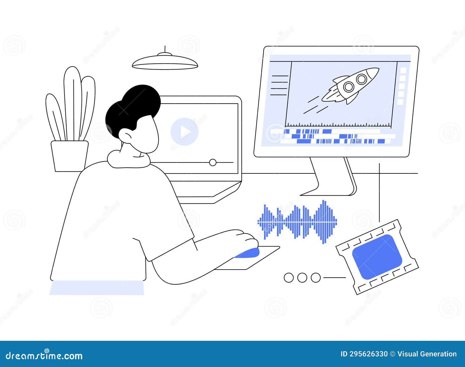 Video Editing Isolated Cartoon Vector Illustrations. Stock Vector ...