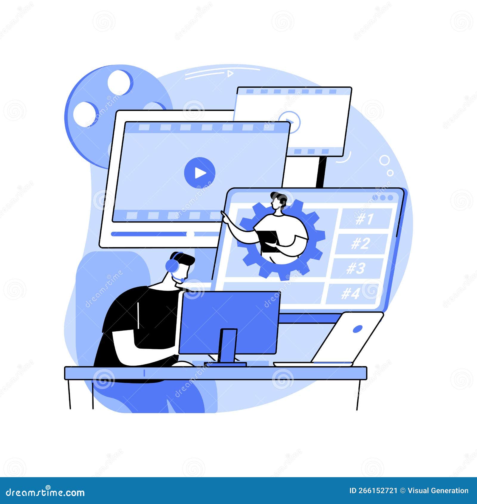 Video Editing Isolated Cartoon Vector Illustrations. Stock Vector ...