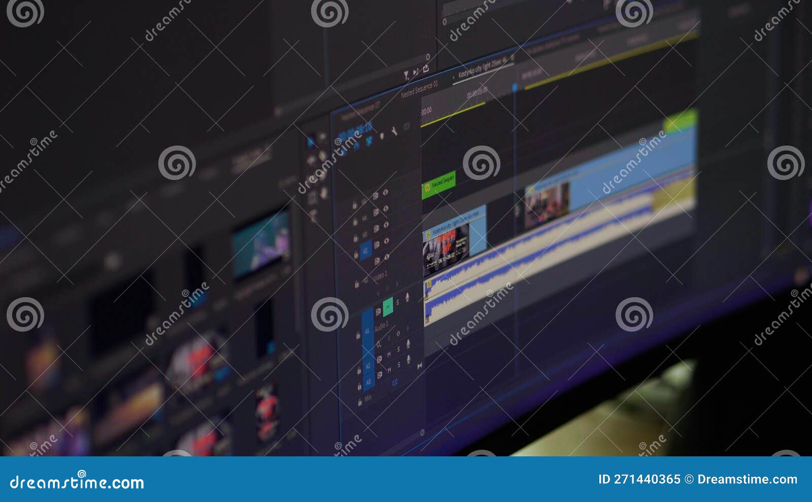 Video Editing. Post Production. Montage. Filmmaker Stock Image - Image ...