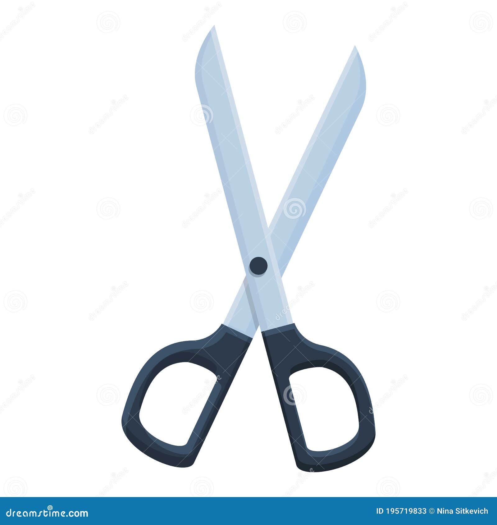Video Editing Scissors Icon, Cartoon Style Stock Vector - Illustration ...