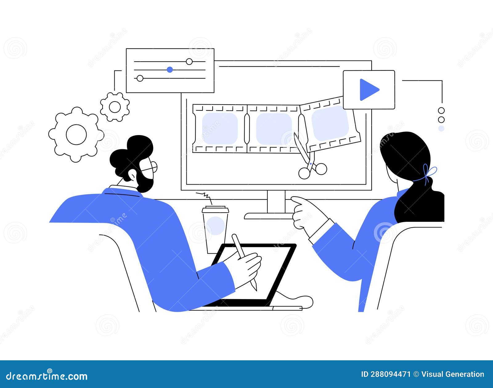 Video Editing Software Abstract Concept Vector Illustration. Stock ...