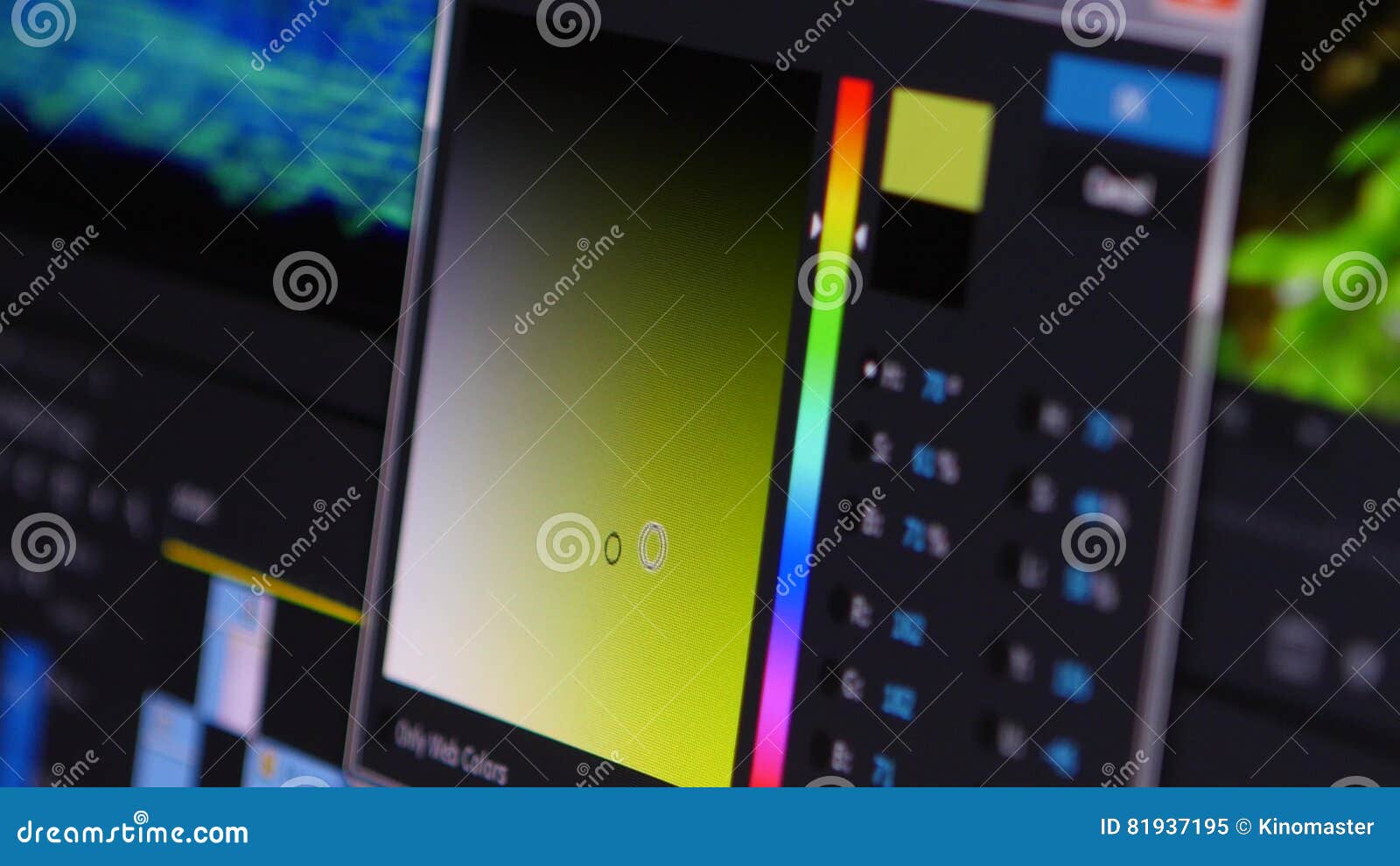 Video Editing Software Going through the Timeline Frame by Frame Point ...