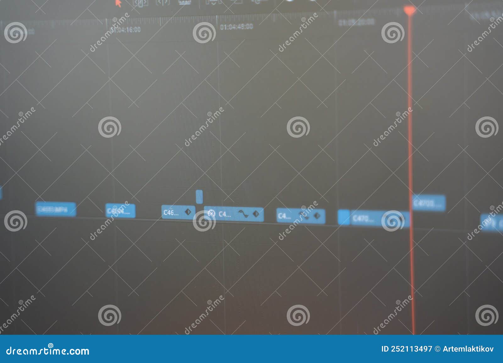 Video Editing in a Special Program. Production on Television. Computer ...