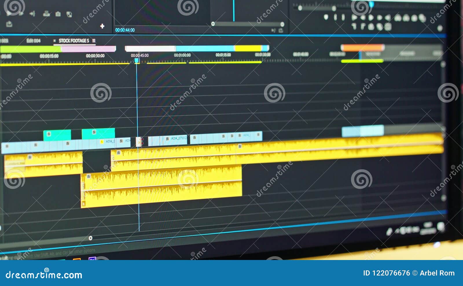Video Editing Timeline - Editor Going through Clips and Frames Stock ...