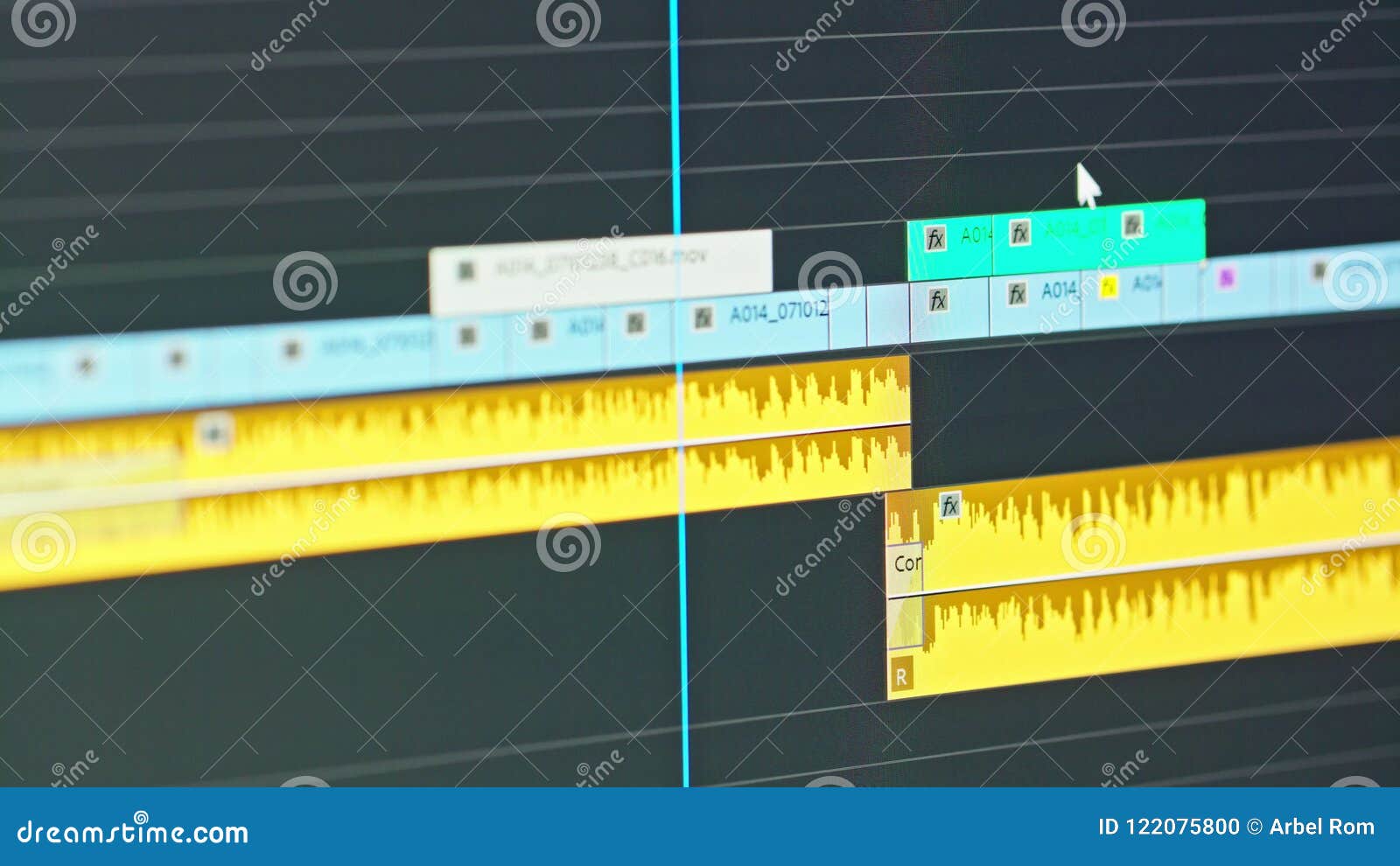 Video Editing Timeline - Editor Going through Clips and Frames Stock ...