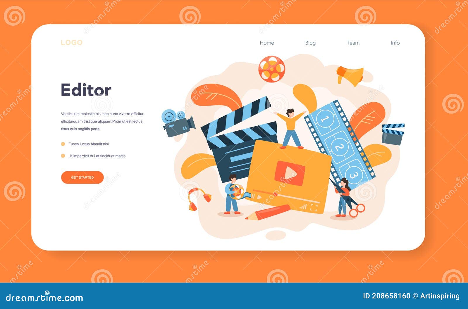 Video Editor or Designer Web Banner or Landing Page. Artist Create ...