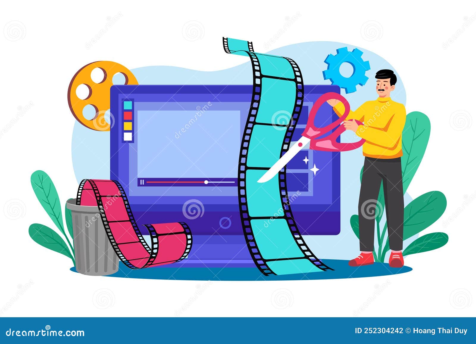 Video Editor Illustration Concept on White Background Stock Vector ...