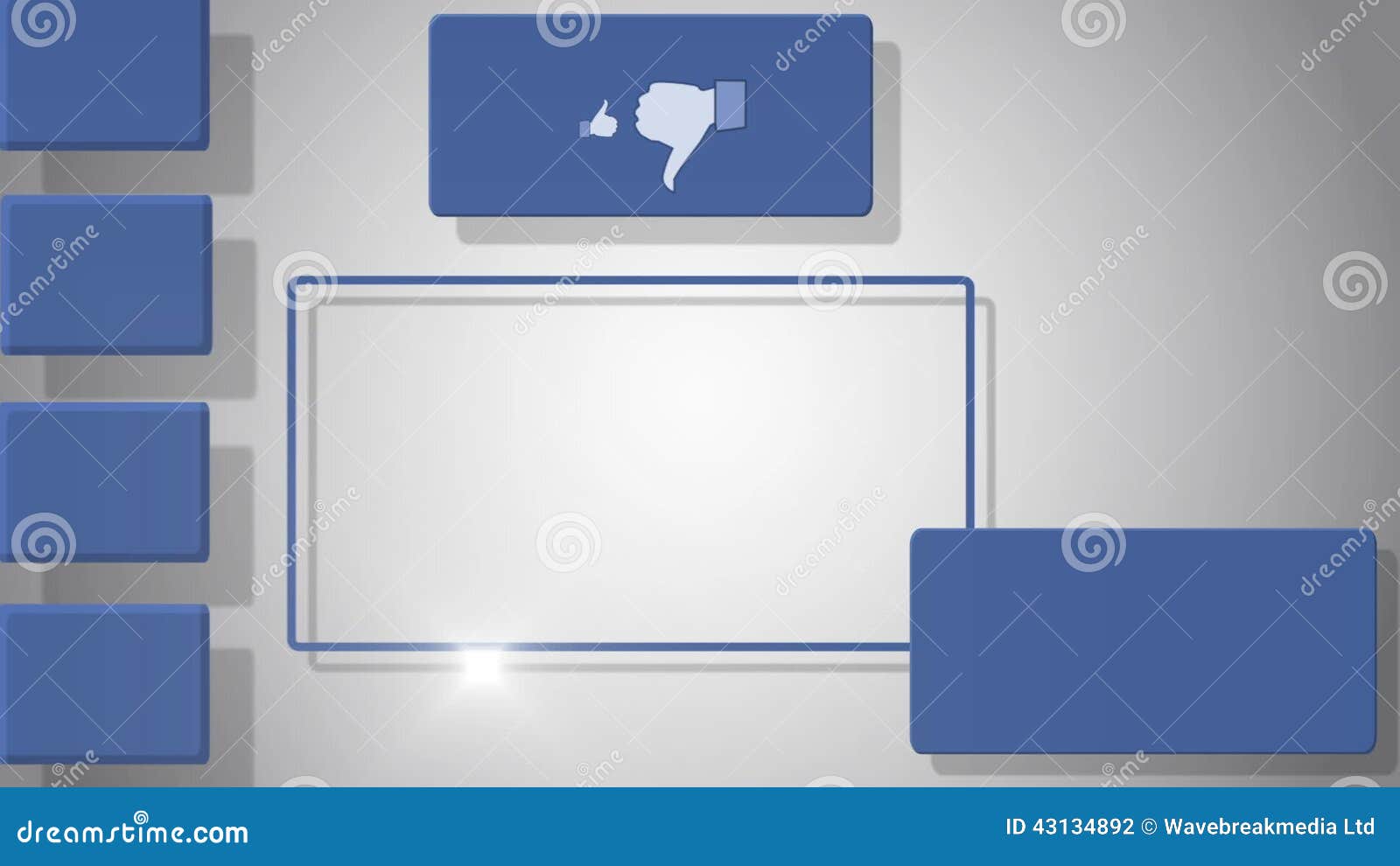 Video of Empty Screen with Social Media Symbols Stock Footage - Video ...