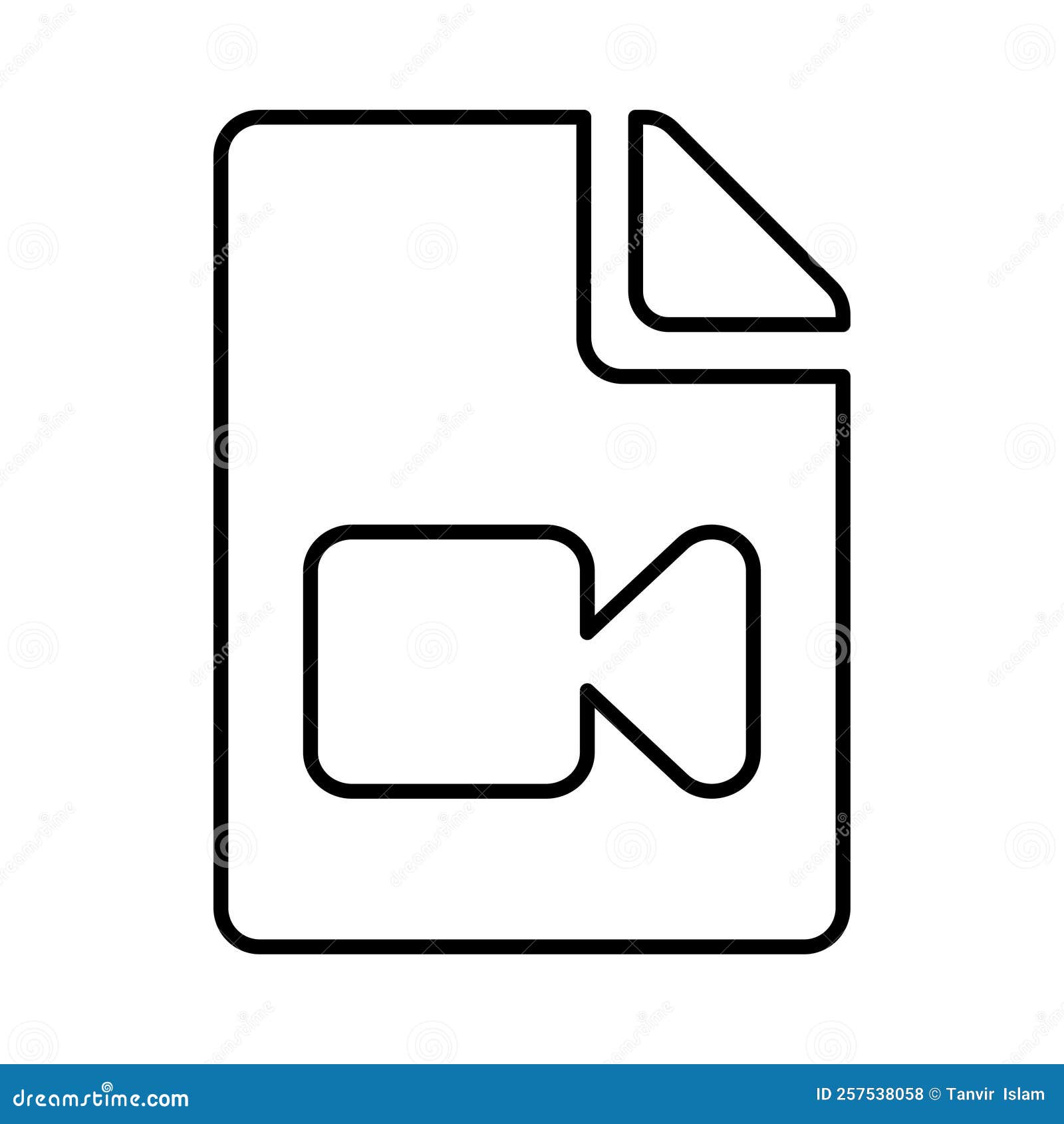 Video File Icon stock vector. Illustration of office - 257538058