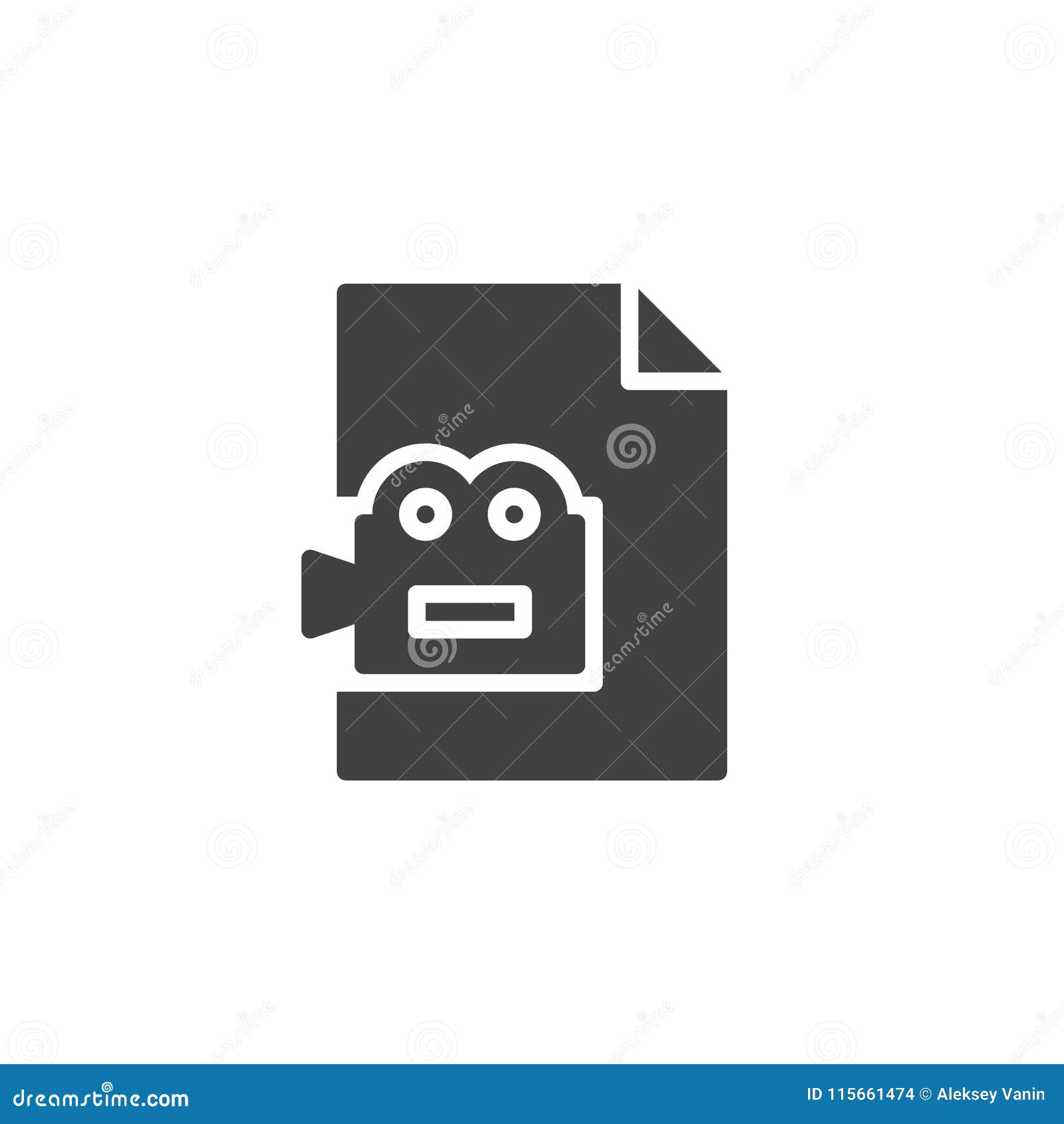 Video file vector icon stock vector. Illustration of graphics - 115661474